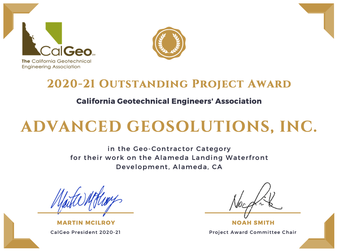 Alameda Landing Waterfront - Advanced GeoSolutions, Inc.